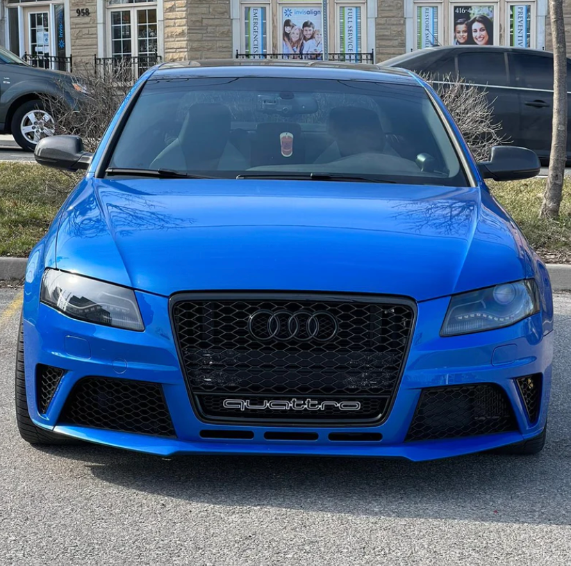 AUDI RS4 STYLE HONEYCOMB QUATTRO FRONT GRILLE | (2008-2012) B8 A4/S4 ...
